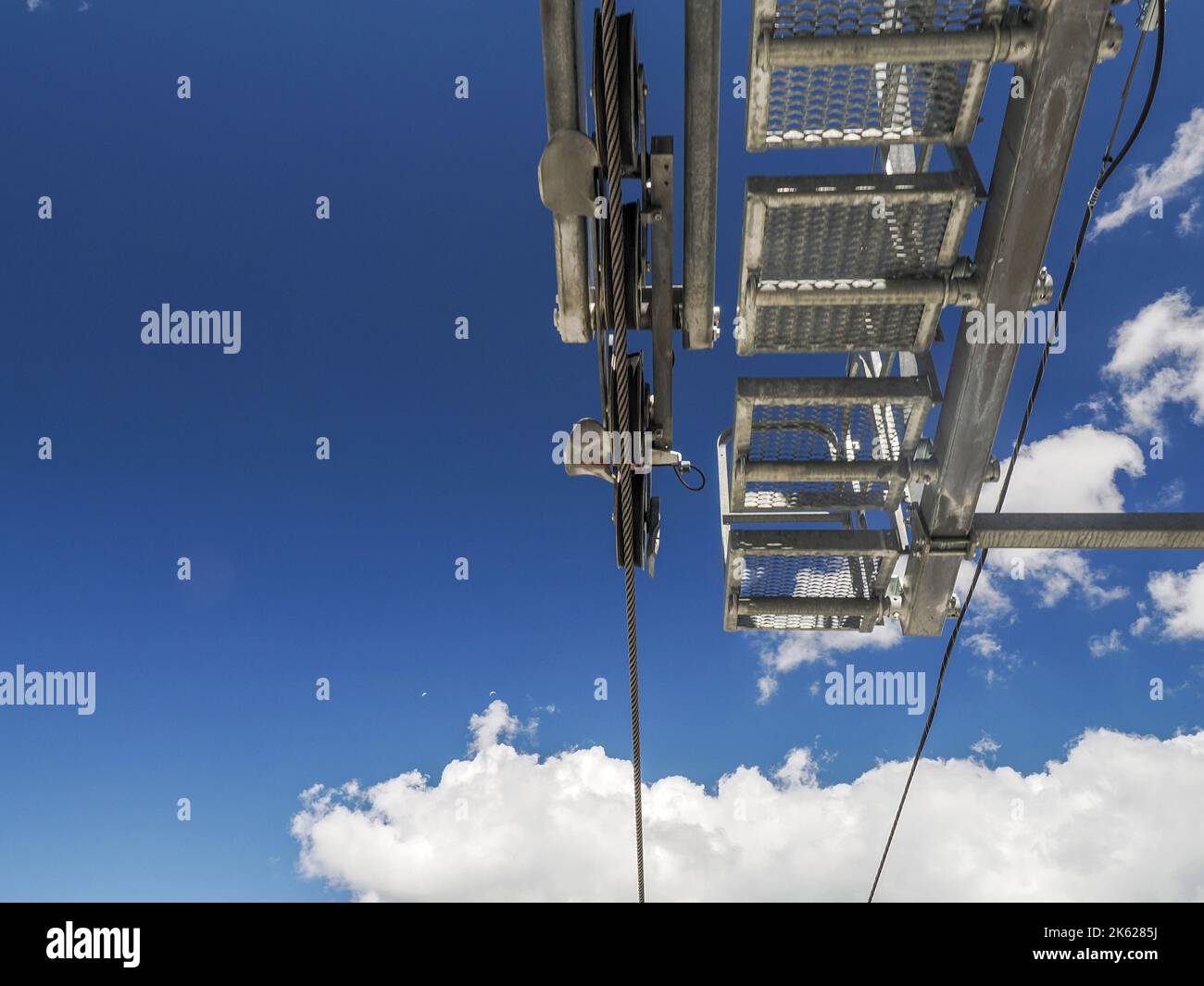 chair cable lift in dolomites mountains Stock Photo - Alamy