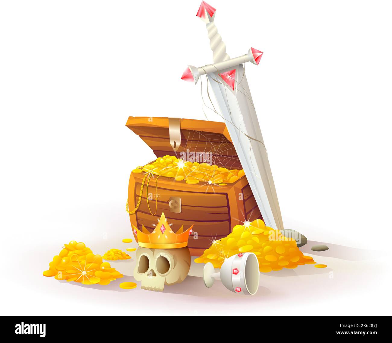 Treasure chest clip art cartoon hi-res stock photography and images - Alamy
