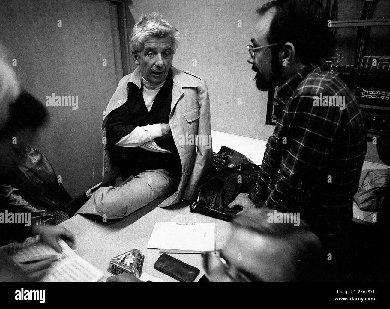 Peter Maag, Swiss orchestra conductor, rehearsing at the Teatro Colon ...