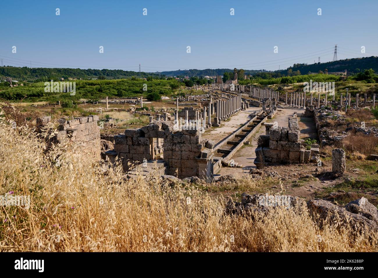 ruins of the Roman city of Perge, Antalya, Turkey Ruinen der roemischen ...