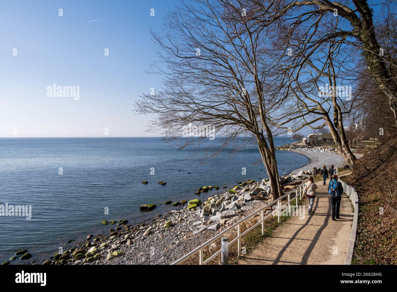 Ostsebad Sassnitz auf der Ostseeinsel Rügen Wanderweg entlang der ...