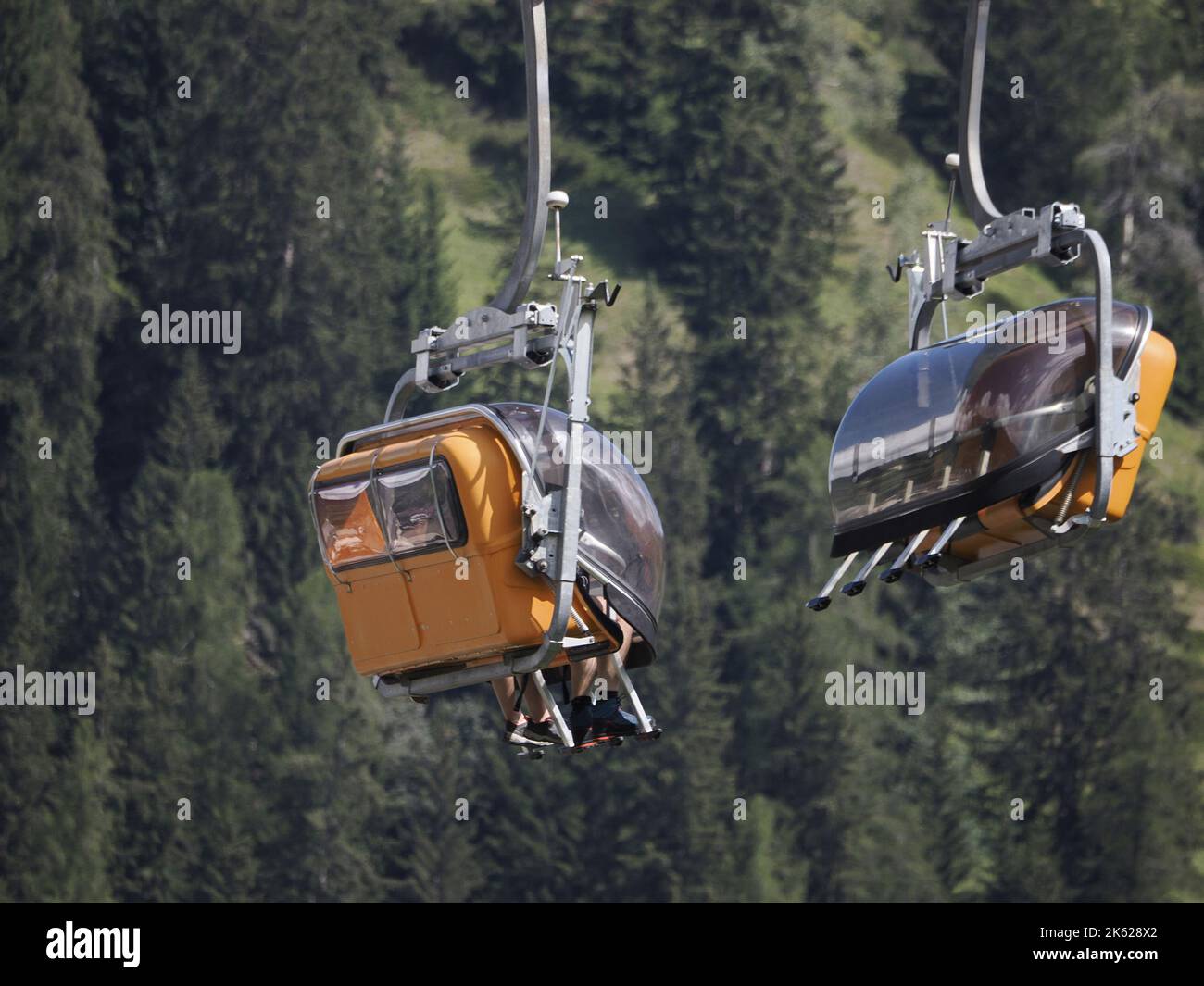 chair cable lift in dolomites mountains Stock Photo - Alamy