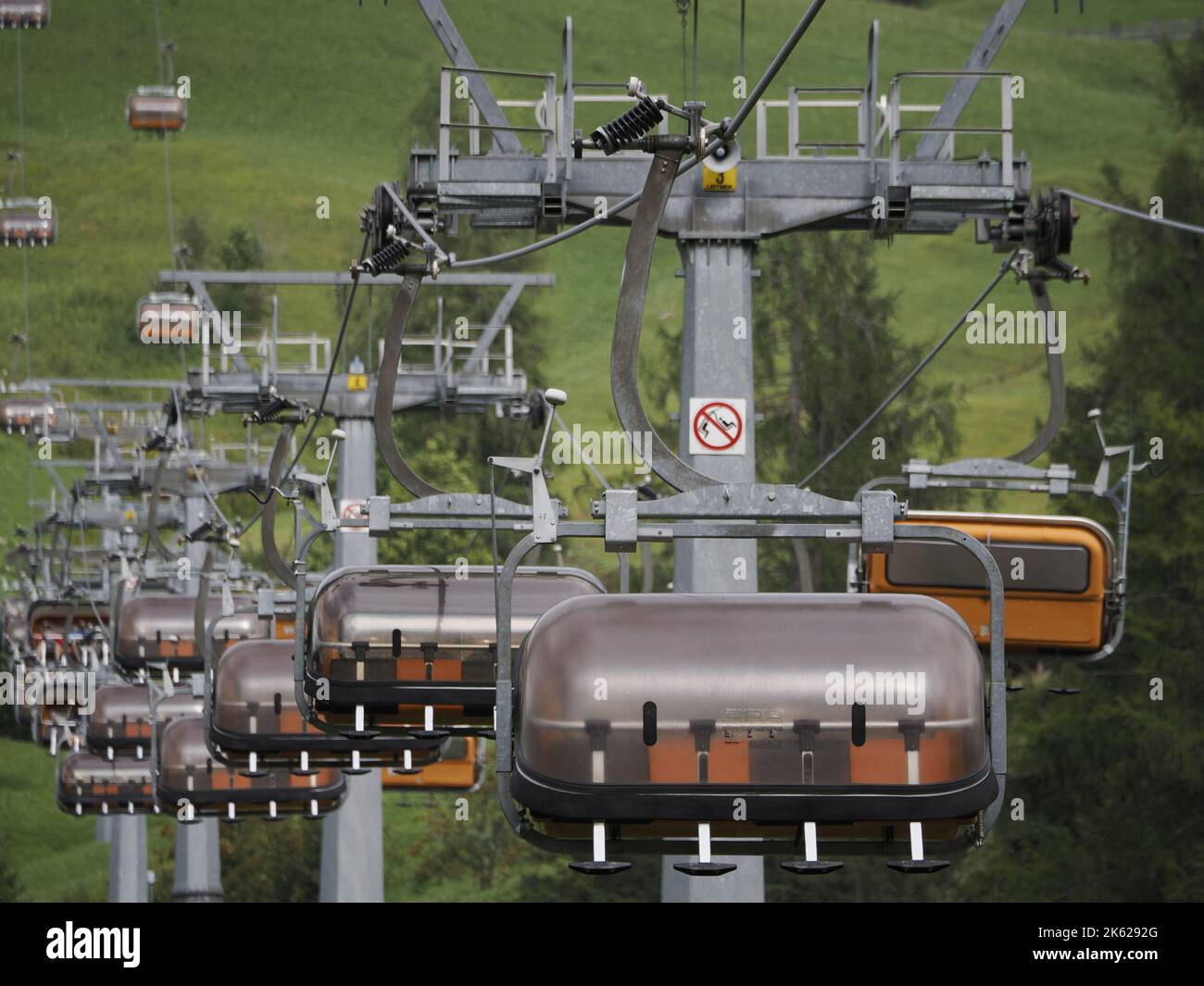 chair cable lift in dolomites mountains Stock Photo - Alamy