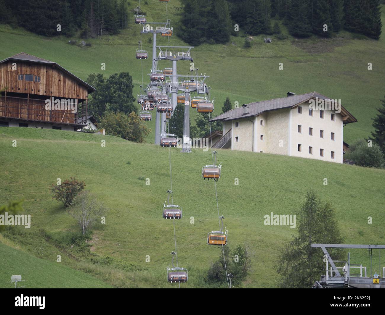 chair cable lift in dolomites mountains Stock Photo - Alamy