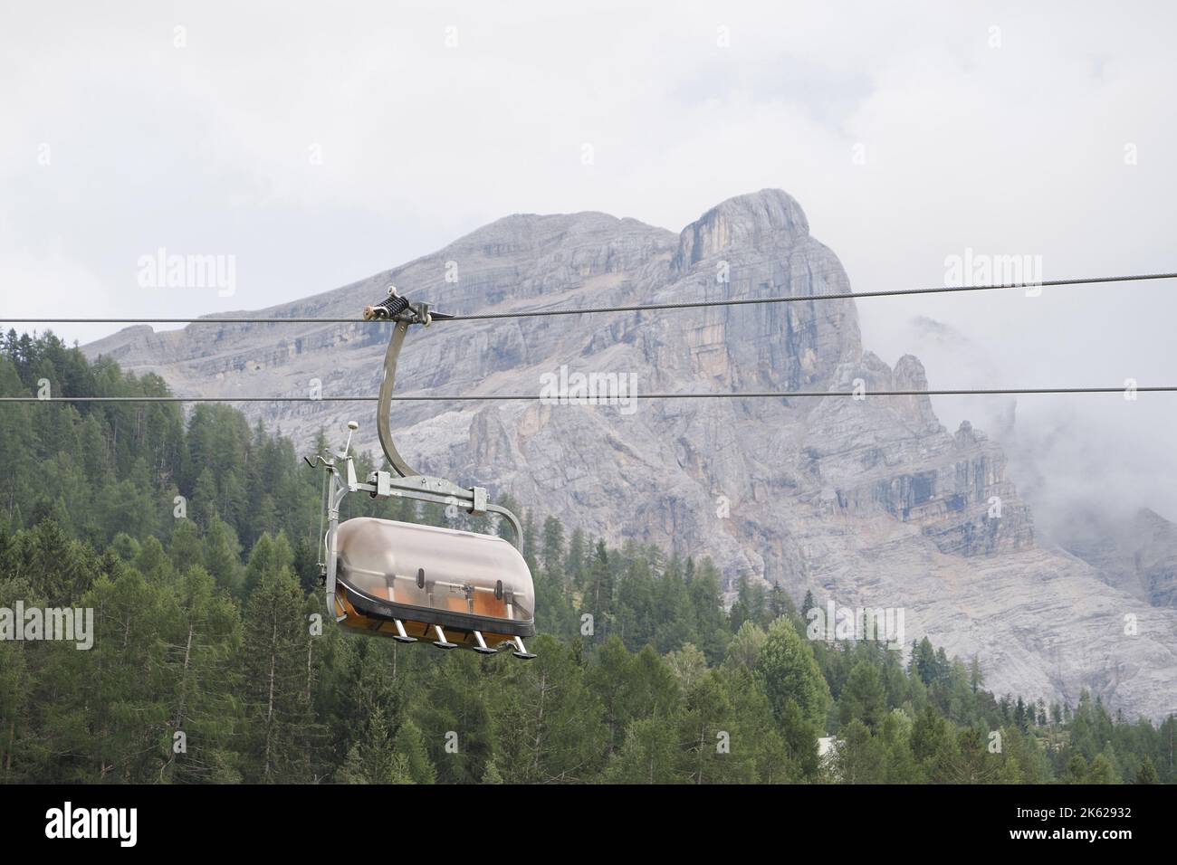 chair cable lift in dolomites mountains Stock Photo - Alamy