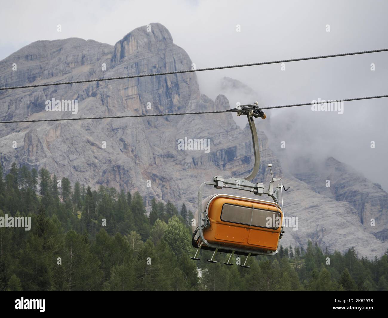 chair cable lift in dolomites mountains Stock Photo - Alamy
