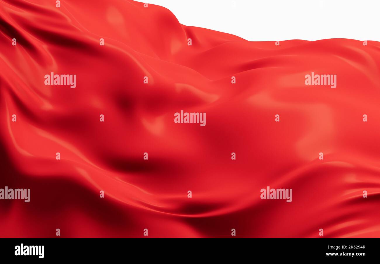 Flowing red cloth background, 3d rendering. Computer digital drawing ...