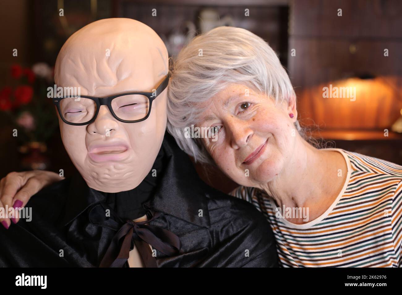 Comedic image of couple with a disagreement Stock Photo - Alamy