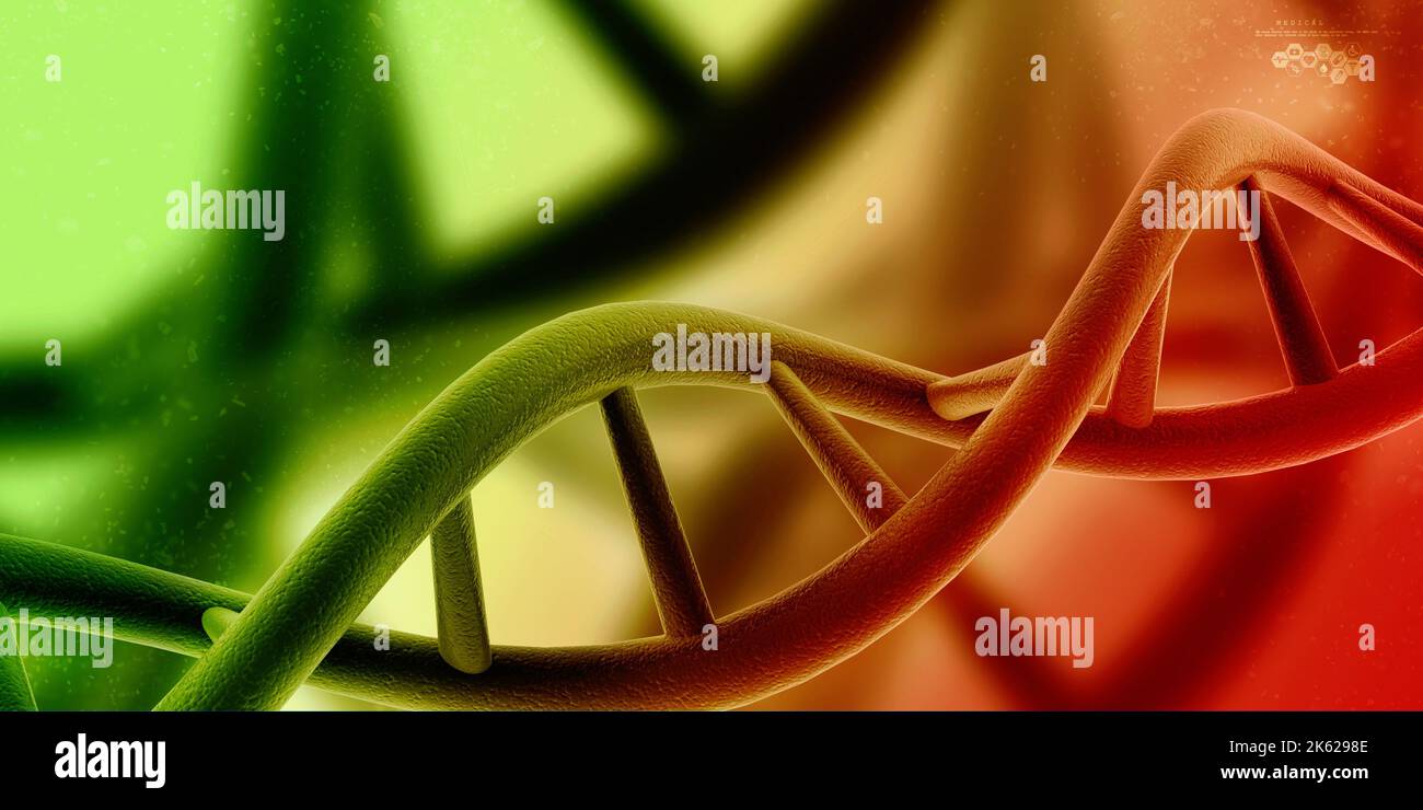 3d render of dna structure, abstract background Stock Photo - Alamy