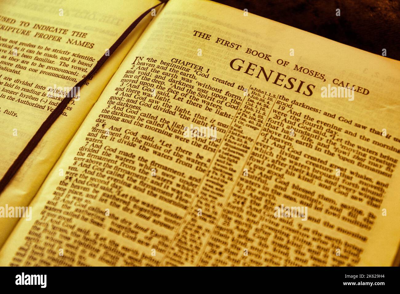 Genesis reading hi-res stock photography and images - Alamy