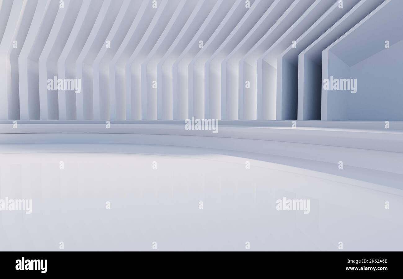 Empty ground with creative geometric structure background, 3d rendering ...