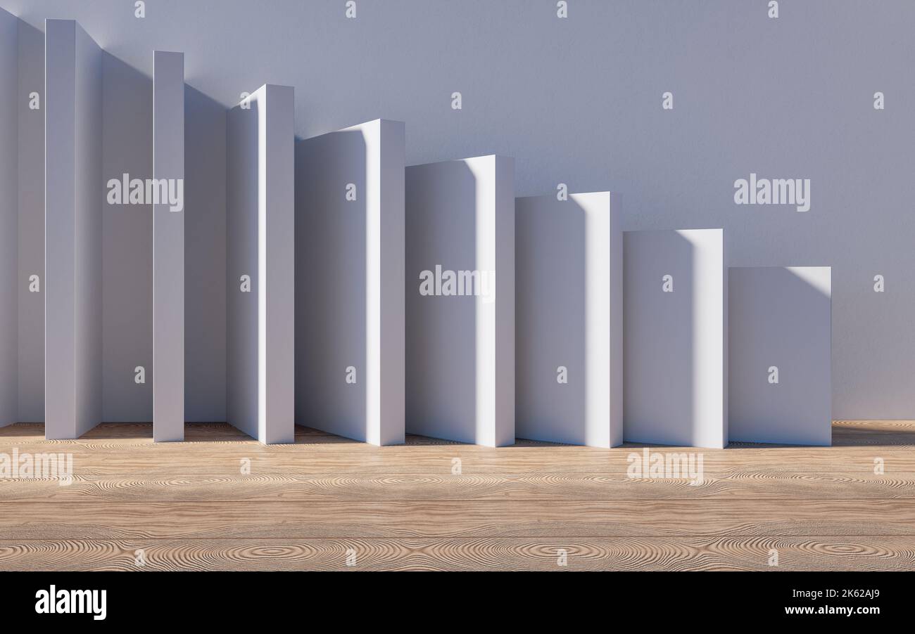 Empty building structure with wood floor, 3d rendering. Computer ...