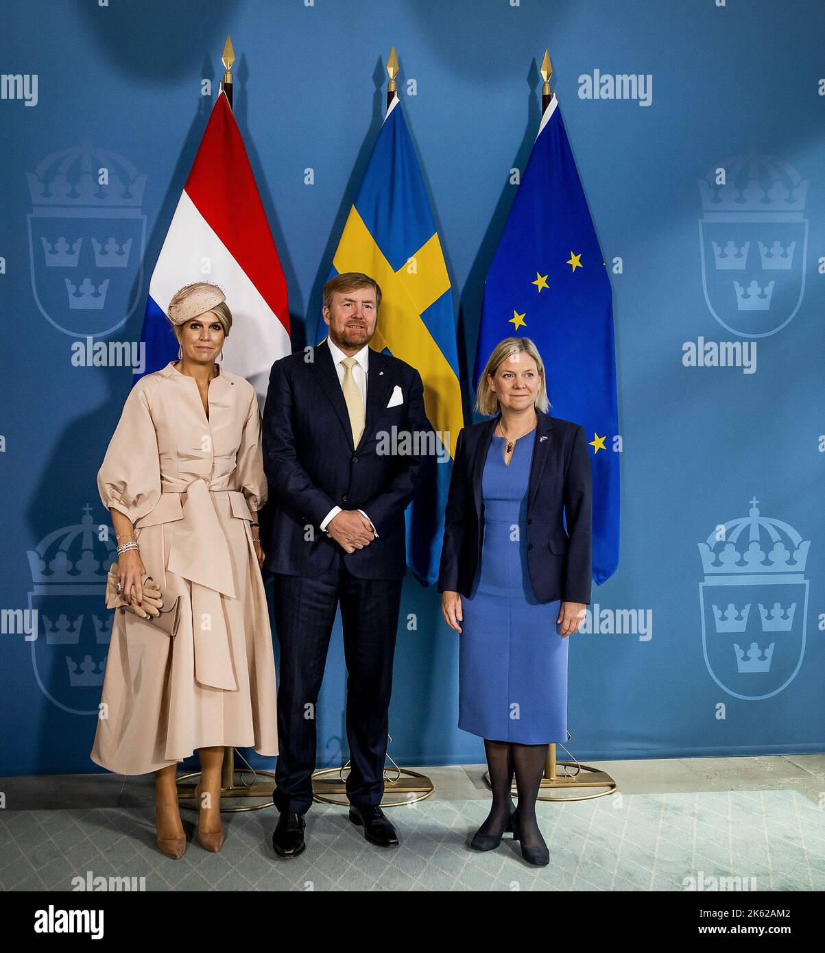 2022-10-11 15:36:23 STOCKHOLM - King Willem Alexander and Queen Maxima ...