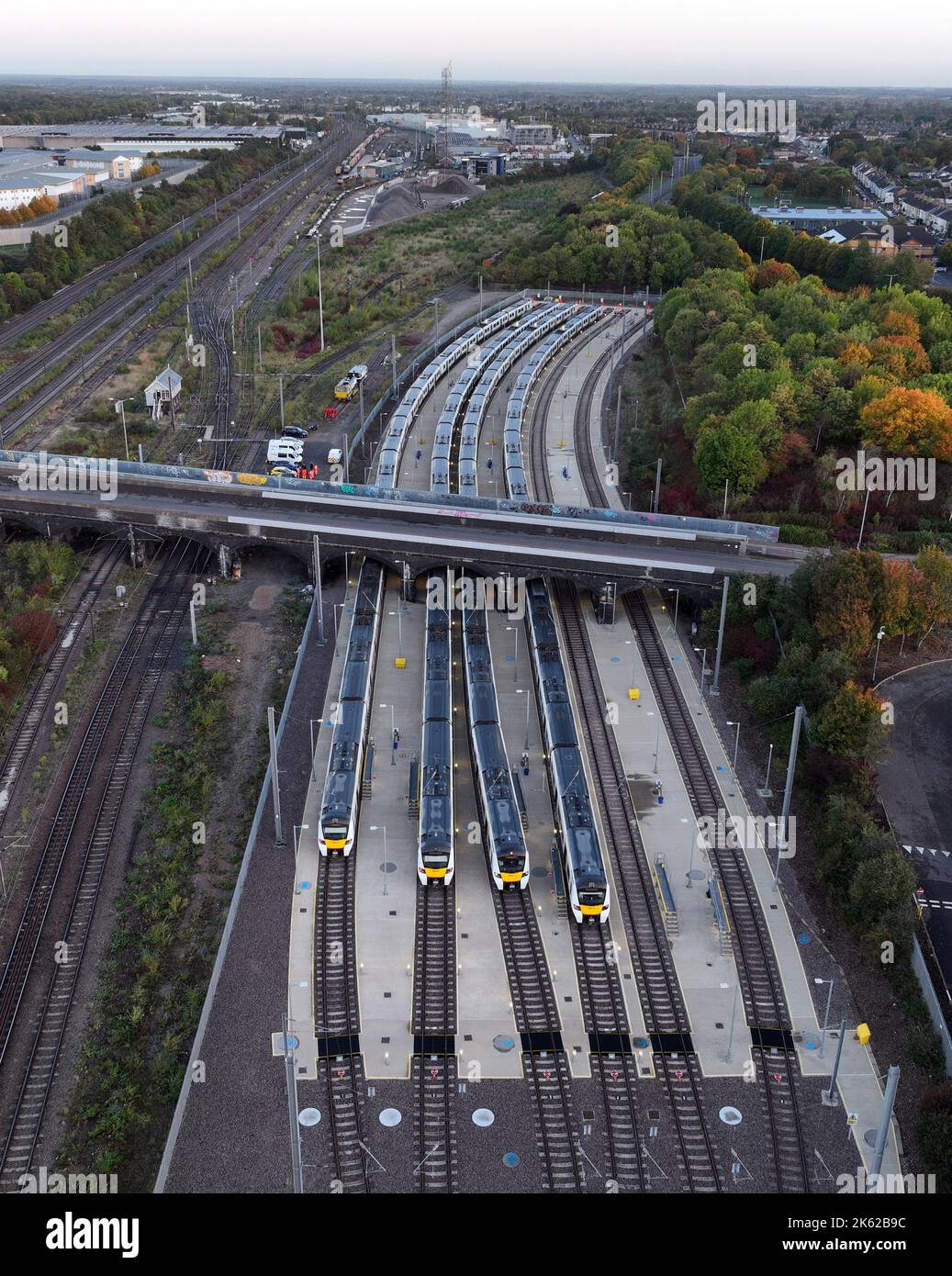 Trains lined up in sidings in Peterborough today (Saturday October 8 ...