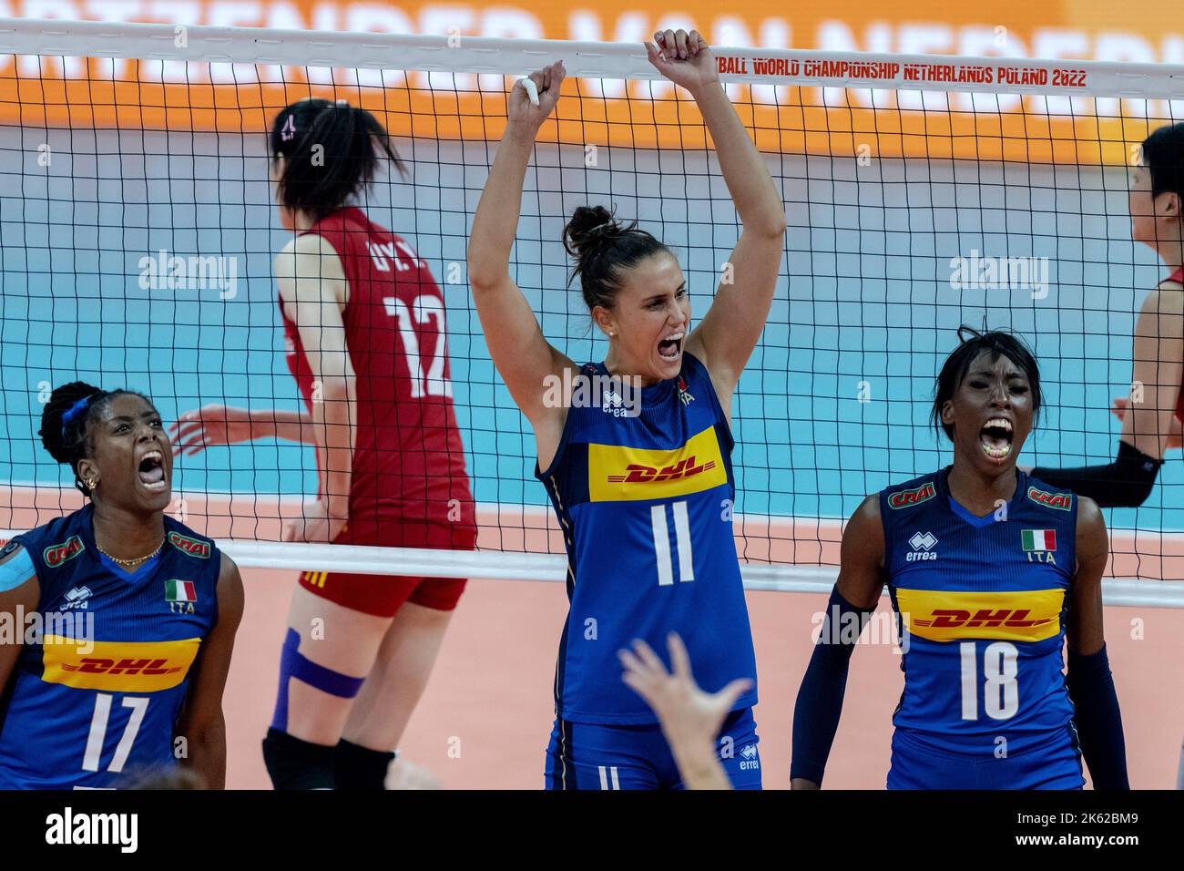 APELDOORN - Italy's Fatime Sylla Miryam, Anna Danesi and Ogechi Egonu ...