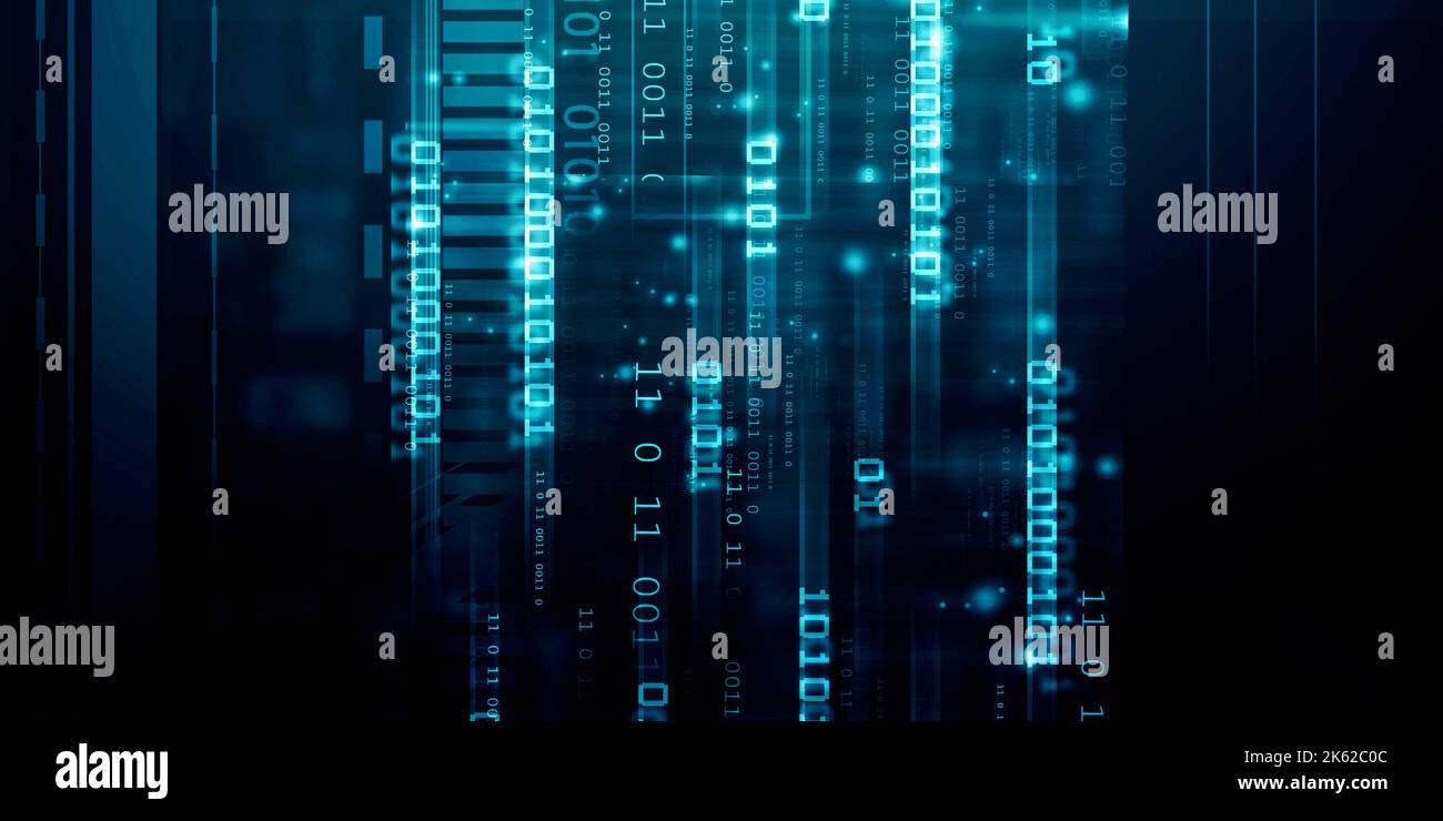 2d illustration Abstract futuristic electronic circuit technology ...