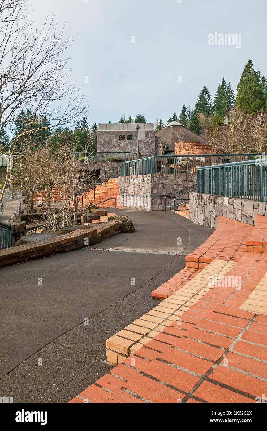 Les Aucoin Plaza in Washington Park's World Forestry Center in Portland ...