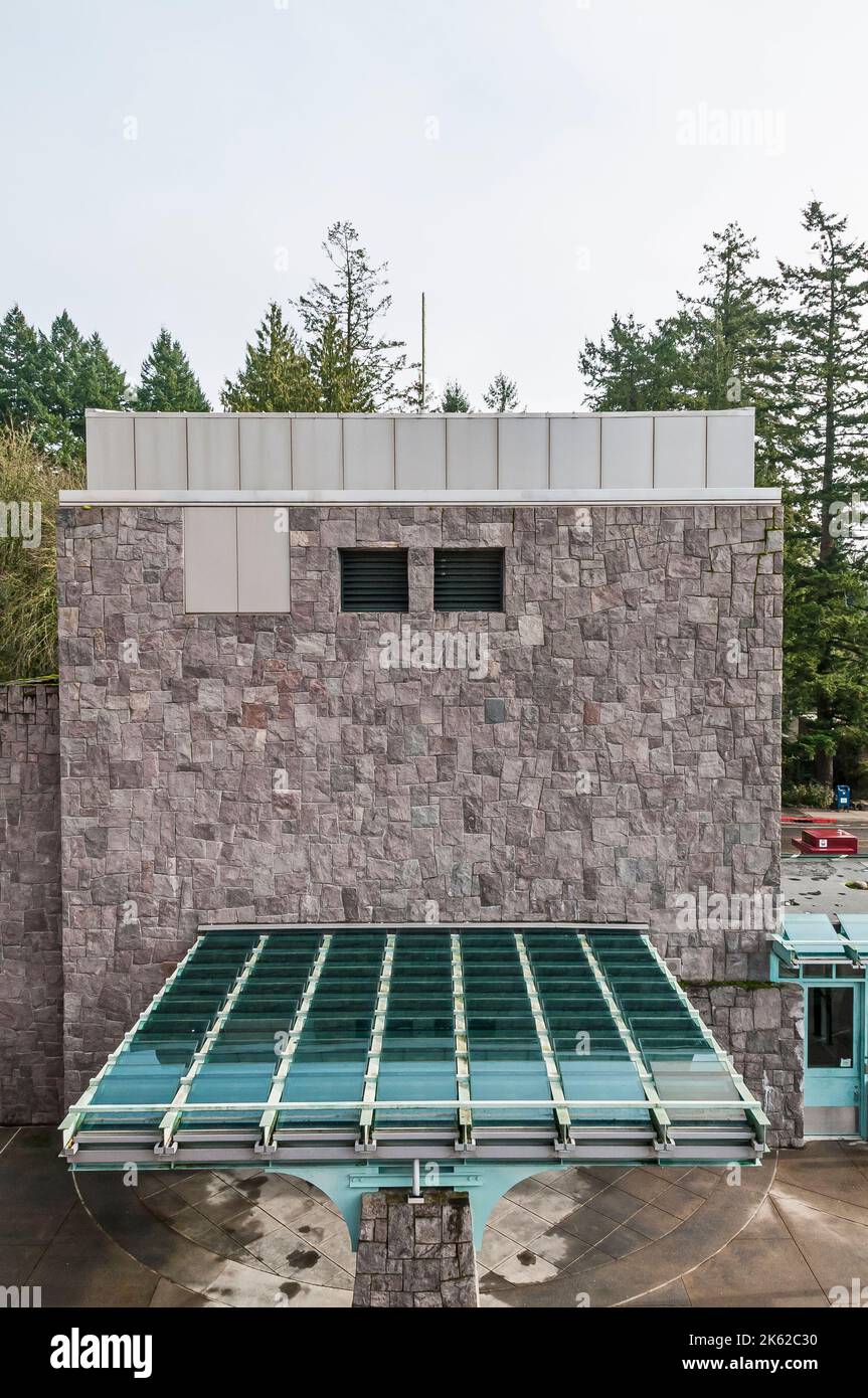 The awning or cover over the elevators at Washington Park's World ...