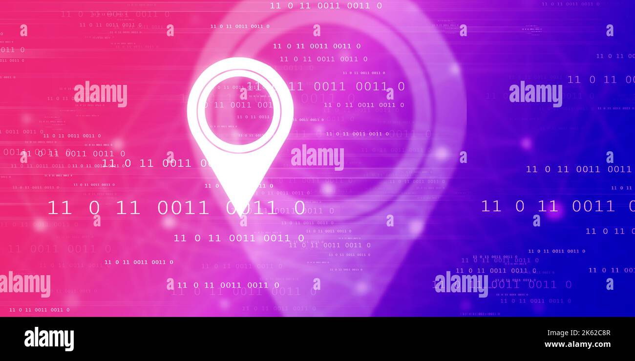 2d rendering Red map pointer Stock Photo - Alamy