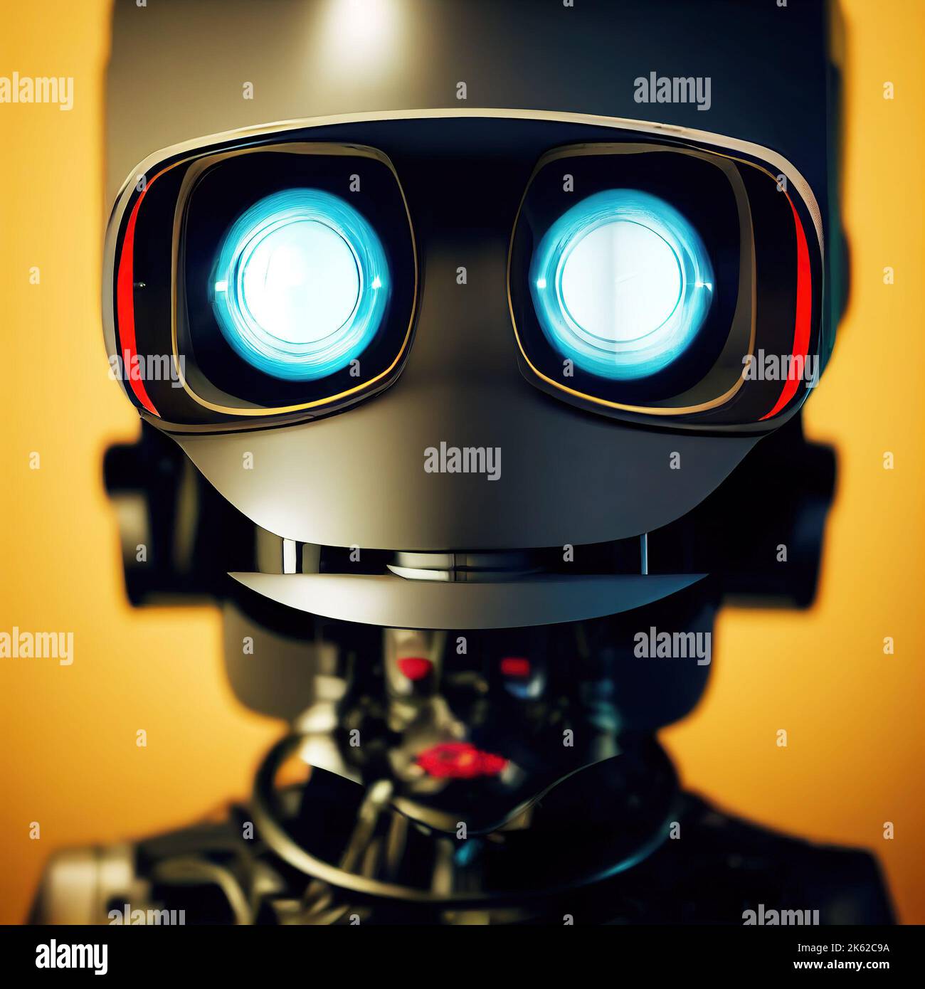 Realistic robot portrait. Creature from an extraterrestrial ...