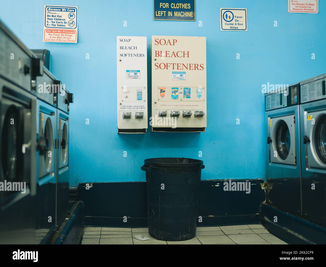 Dispensers inside of a laundromat, Ossining, New York Stock Photo - Alamy