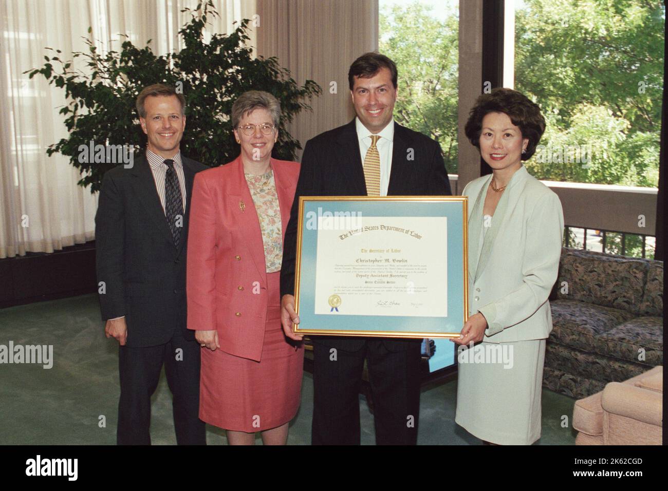 Office of the Secretary - Secretary Elaine Chao Presenting Certificates ...