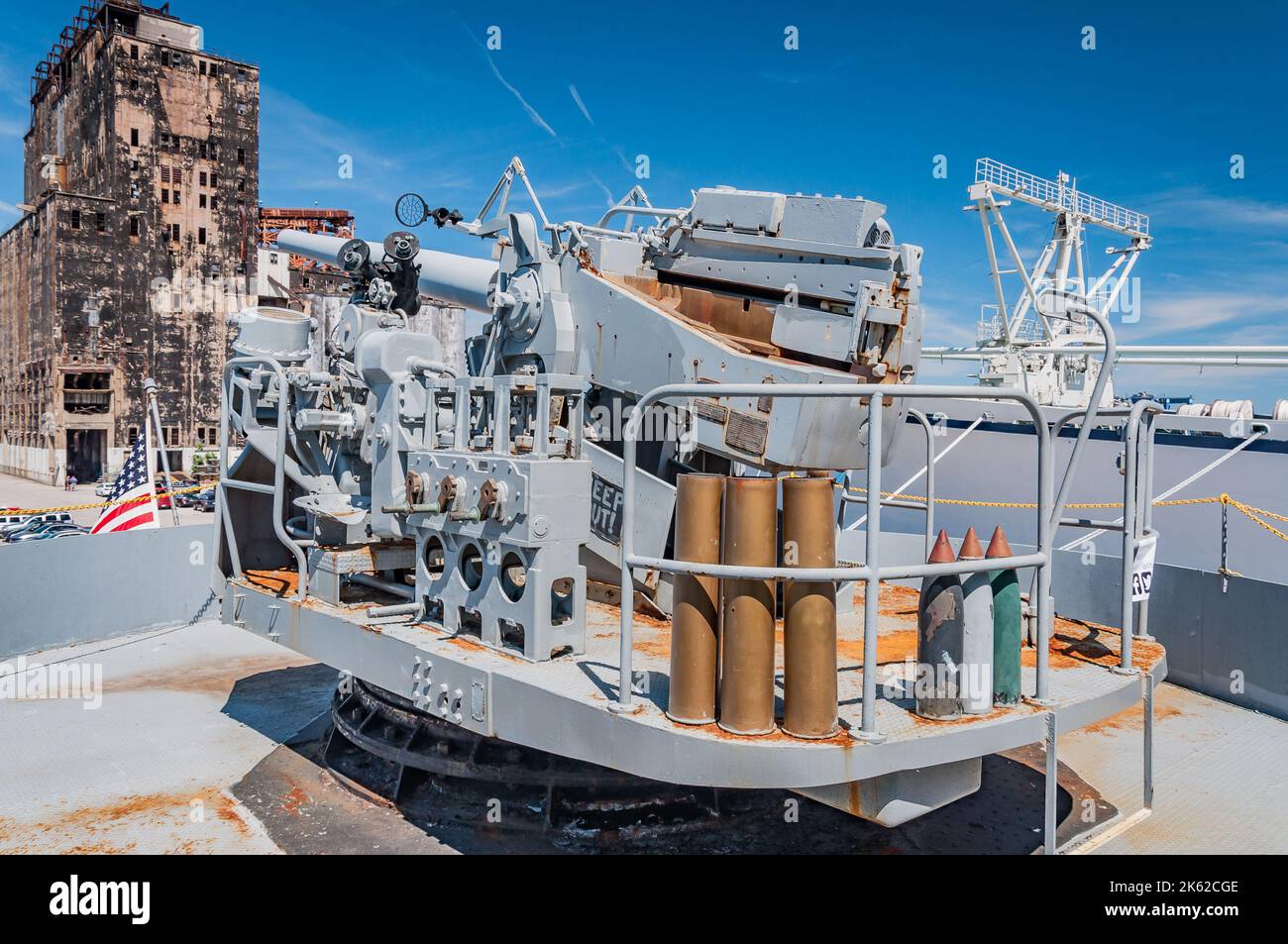 Deck Gun and Shells, JW Brown Liberty Ship, Baltimore Harbor, Maryland ...