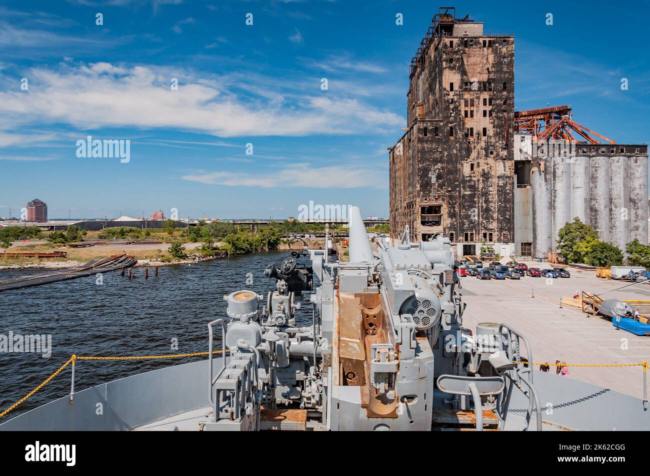 Deck Gun on the John W Brown, Pier 13, Baltimore Harbor Maryland USA ...