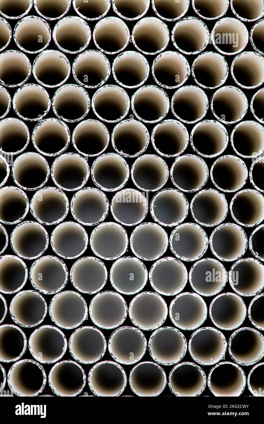 Macro shot of black drinking straws from end on Stock Photo - Alamy
