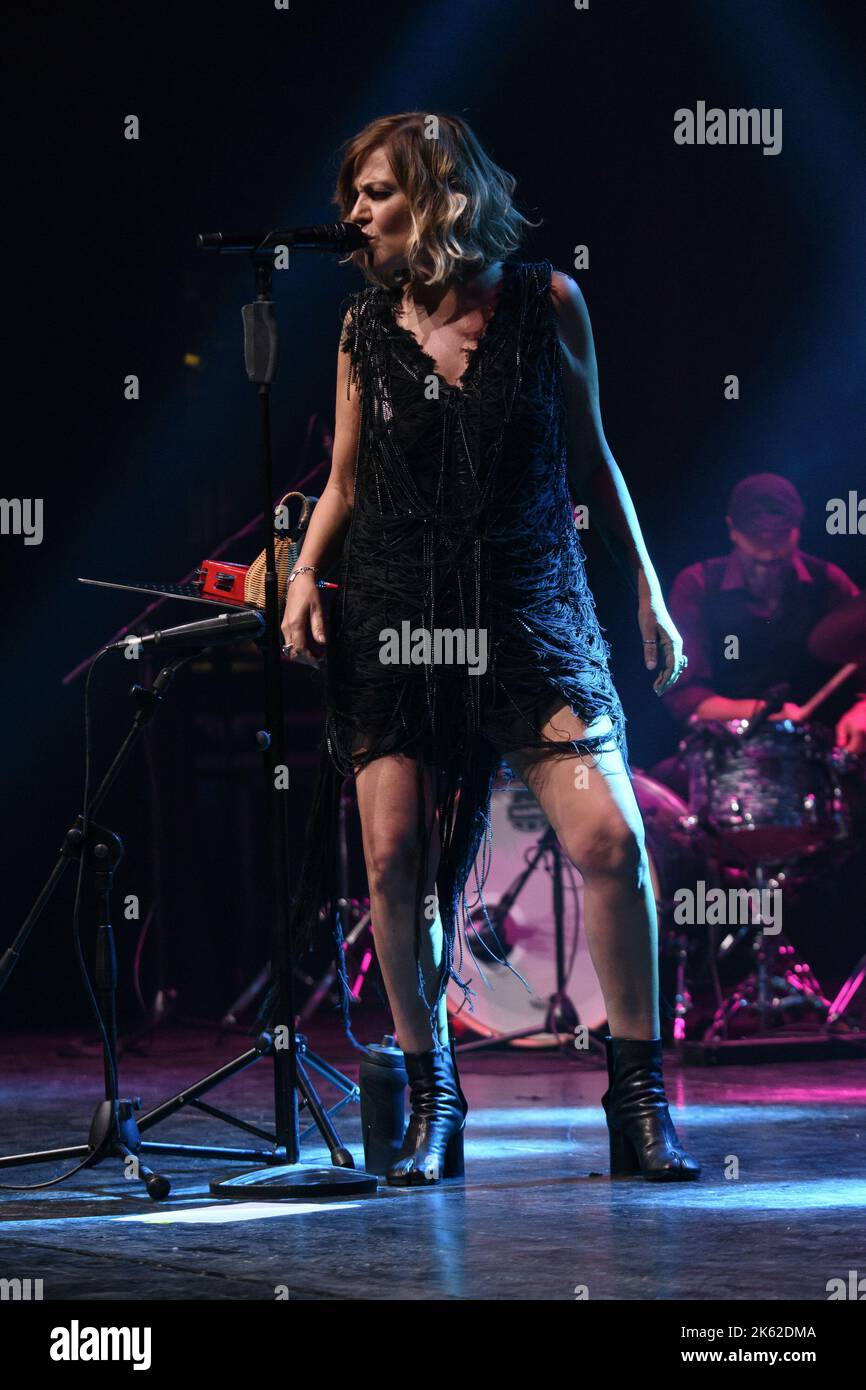 Irene Grandi during the live 'Io in blues' on October 10, 2022 at ...