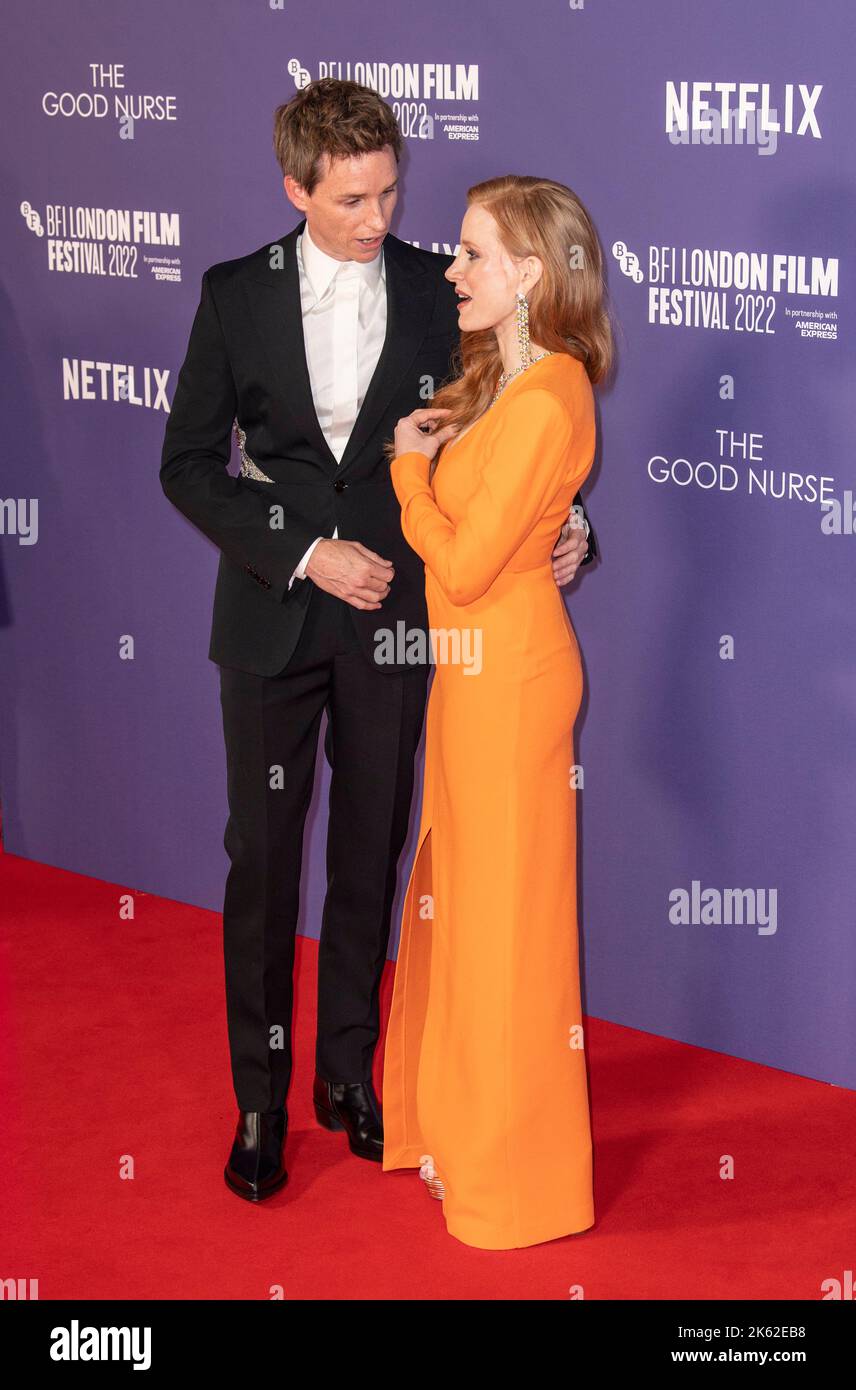 Eddie Redmayne and Jessica Chastain attend "The Good Nurse" UK Premiere ...