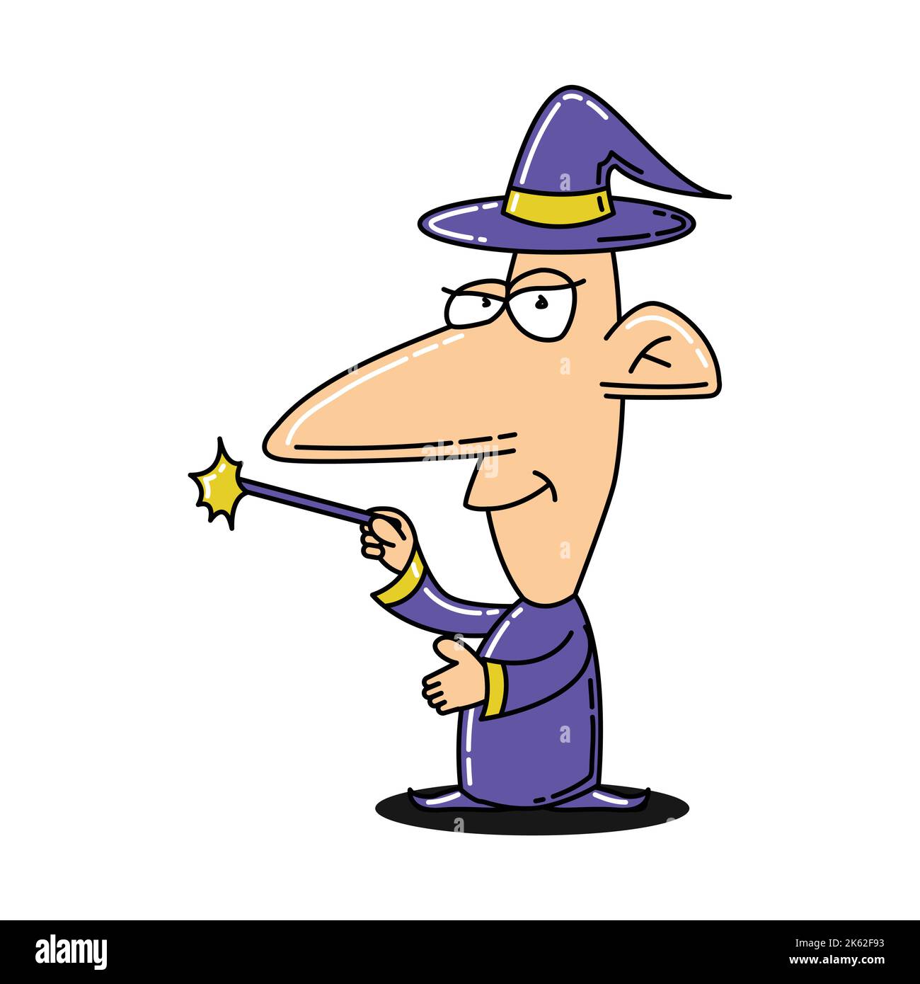 cute clipart of wizard on cartoon version,vector illustration Stock ...