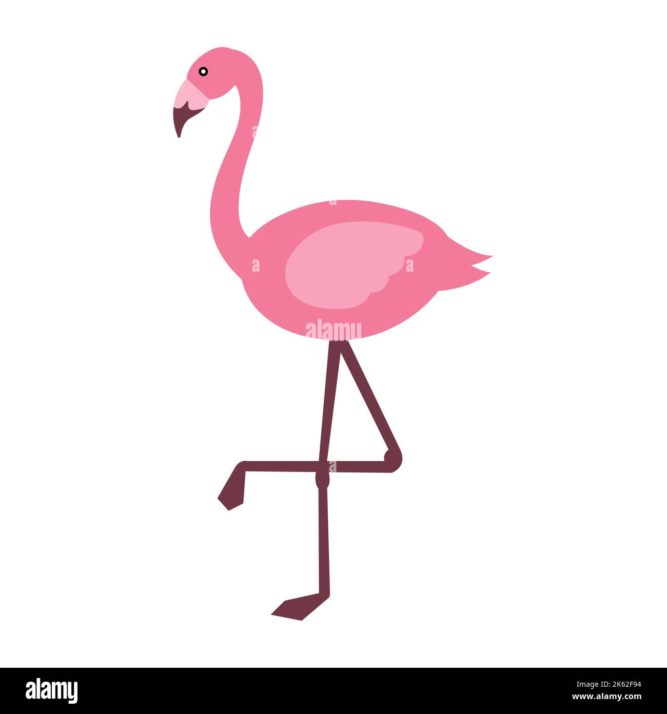 cute of flamingo on cartoon version,vector illustration Stock Vector ...