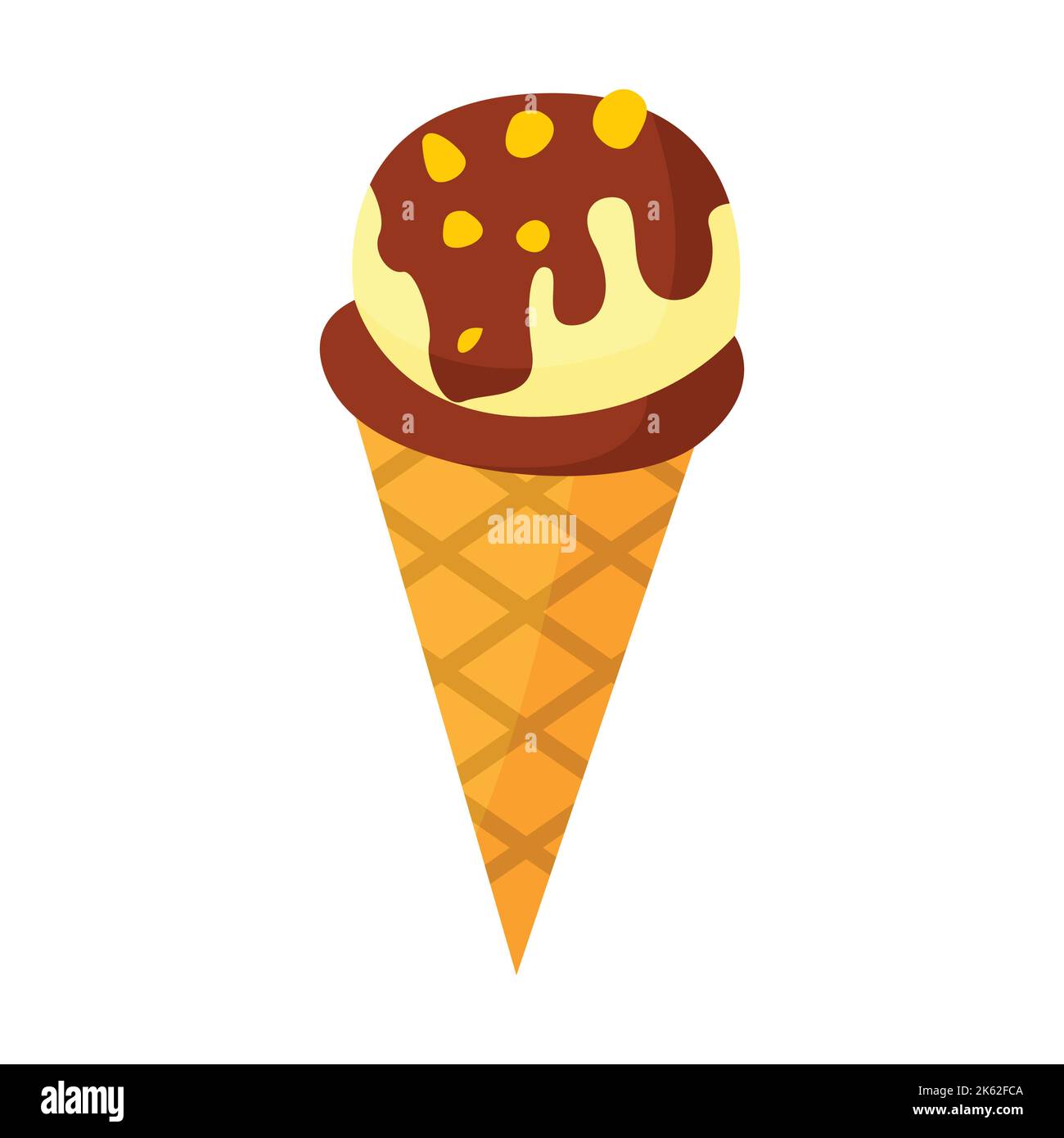 cute food of ice cream on cartoon version,vector illustration Stock ...