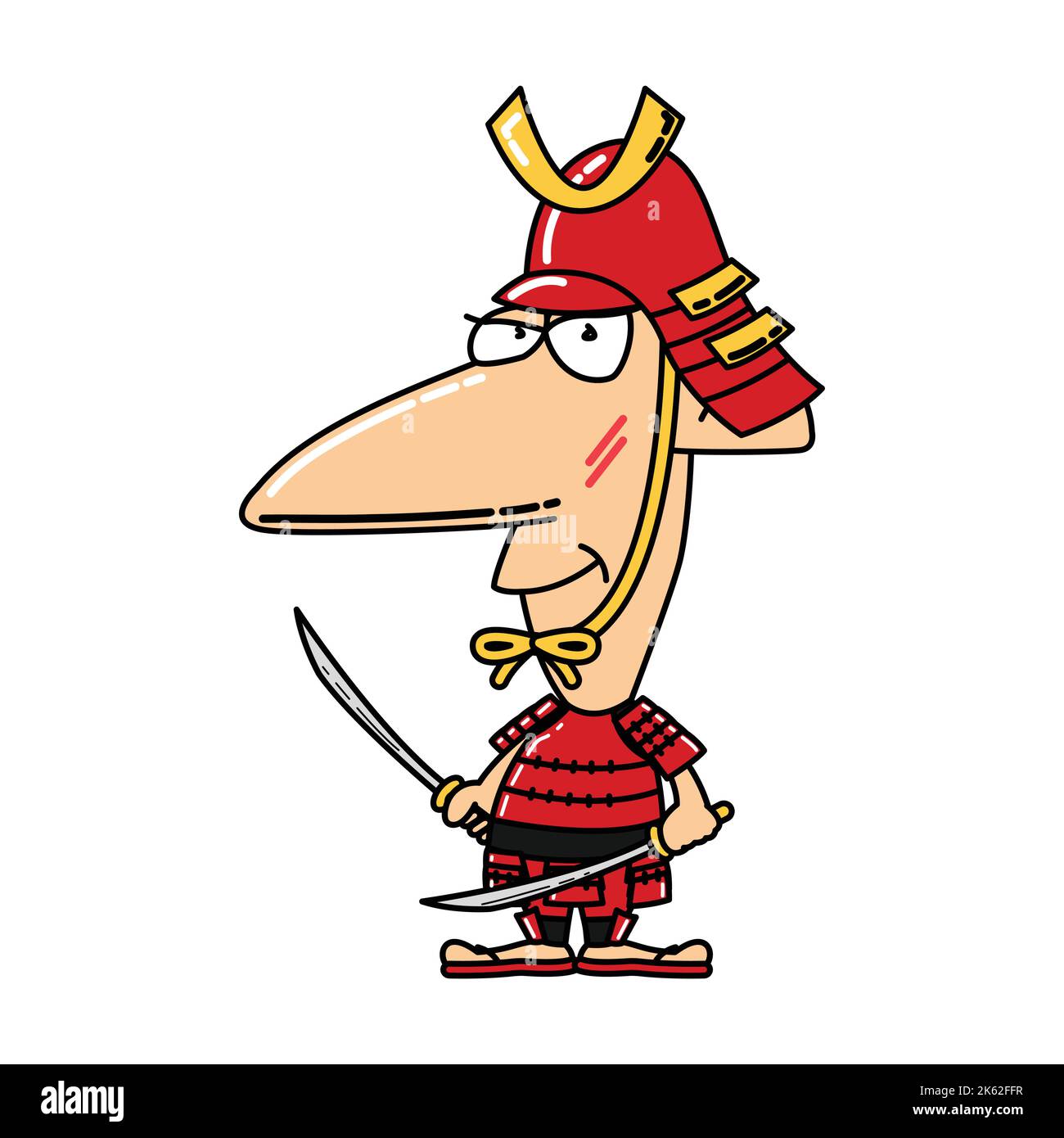 cute clipart of samurai on cartoon version,vector illustration Stock ...