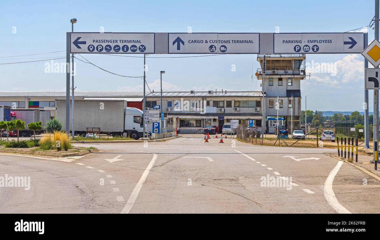 Entrance Gate to Constantine the Great Airport and Cargo Customs ...