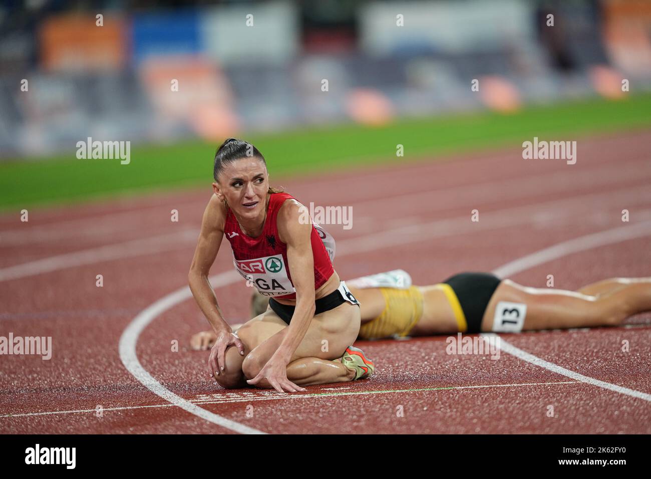 Luiza Gega winning the 3000m steeplechase at the European Athletics ...