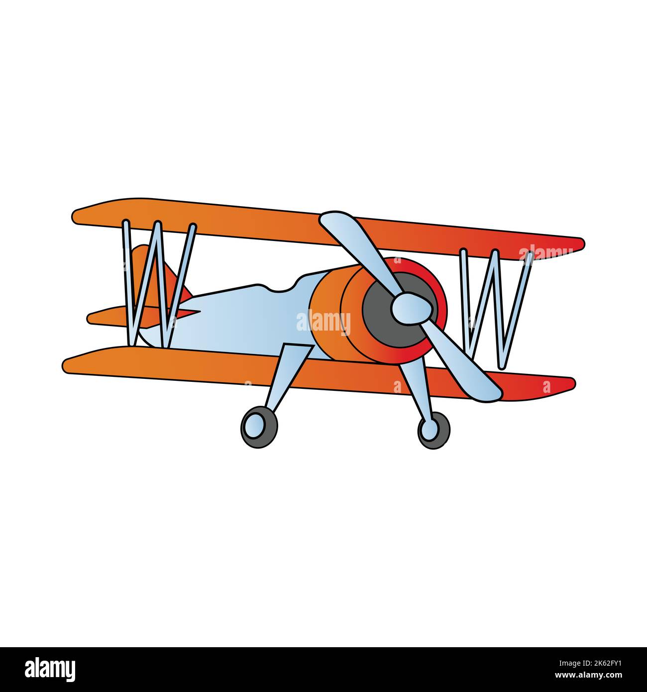 cute of plane on cartoon version,vector illustration Stock Vector Image ...