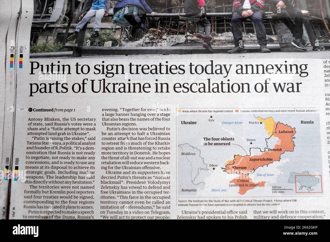'Putin to sign treaties today annexing parts of Ukraine in escalation ...