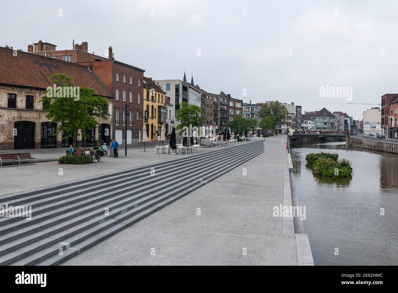 Kortrijk, West Flanders Region - Belgium - 07 10 2021 Banks of the ...