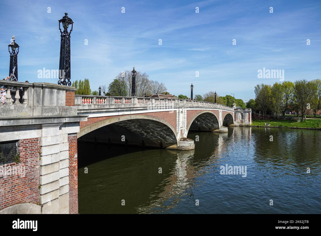Hampton Court Bridge on the River Thames in London, England United ...