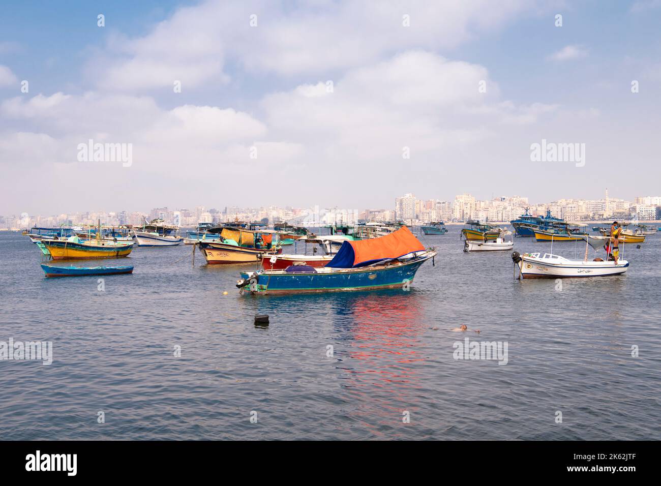 BOATS IN ALEXANDRIA harbor Stock Photo - Alamy