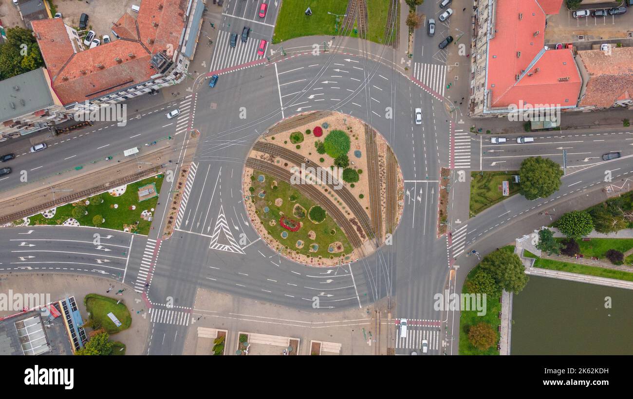View from above roundabout crossroads hi-res stock photography and ...