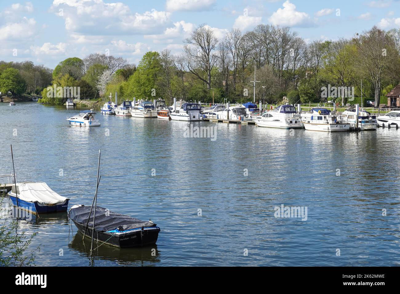 Thames riverside and marina in Hampton, London, England United Kingdom ...