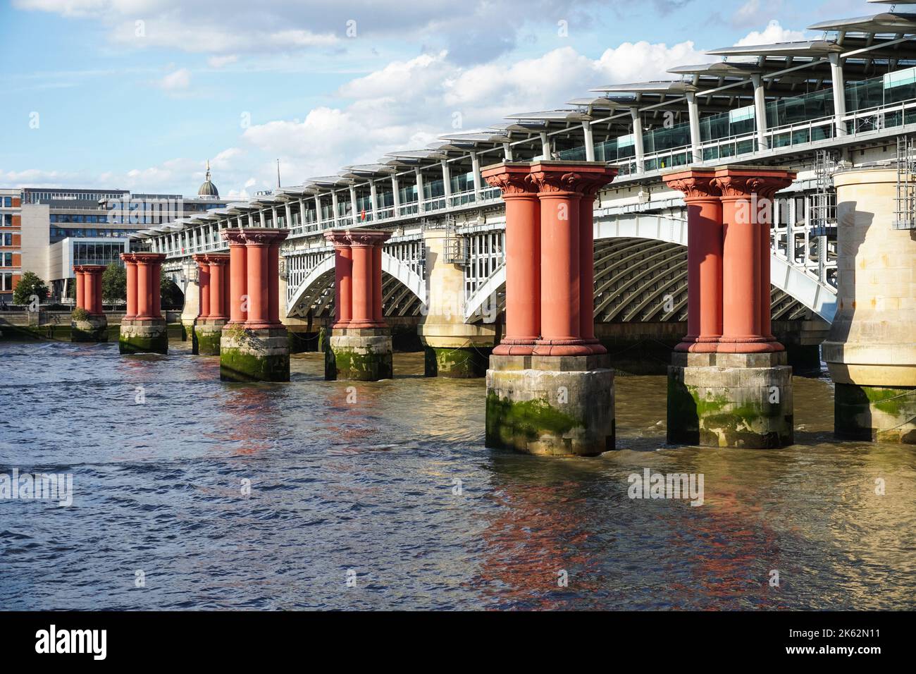 Remains of the old Blackfriars Railway Bridge with One Blackfriars ...