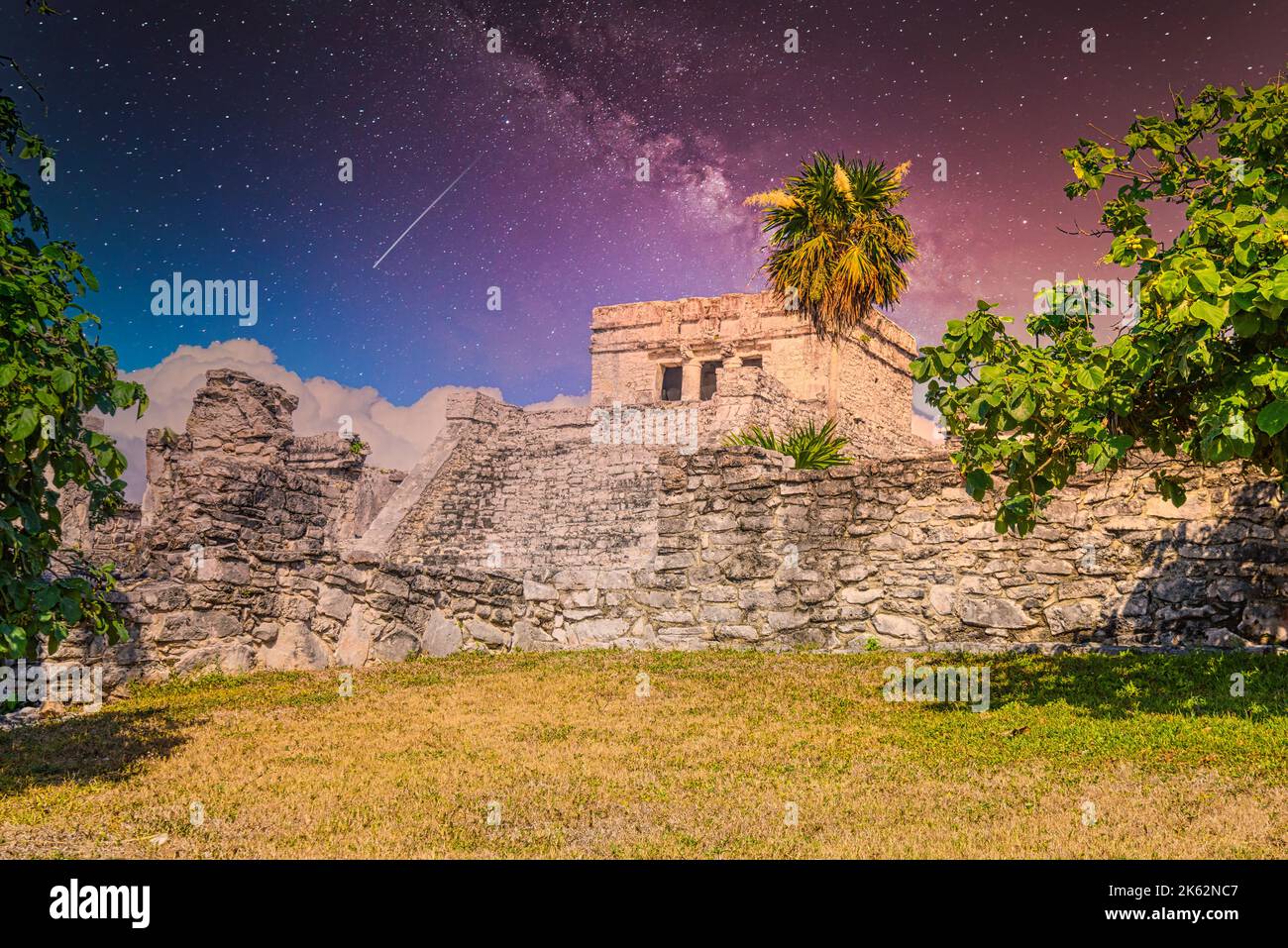 The castle, Mayan Ruins in Tulum, Riviera Maya, Yucatan, Caribbean Sea ...