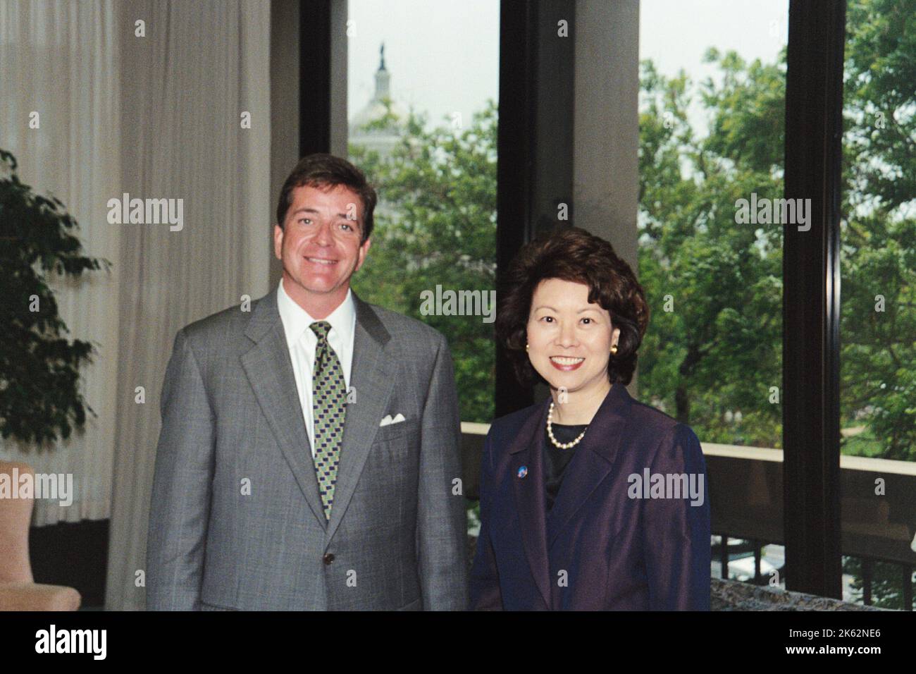 Office of the Secretary - Secretary Elaine Chao with Eric Vautour Stock ...