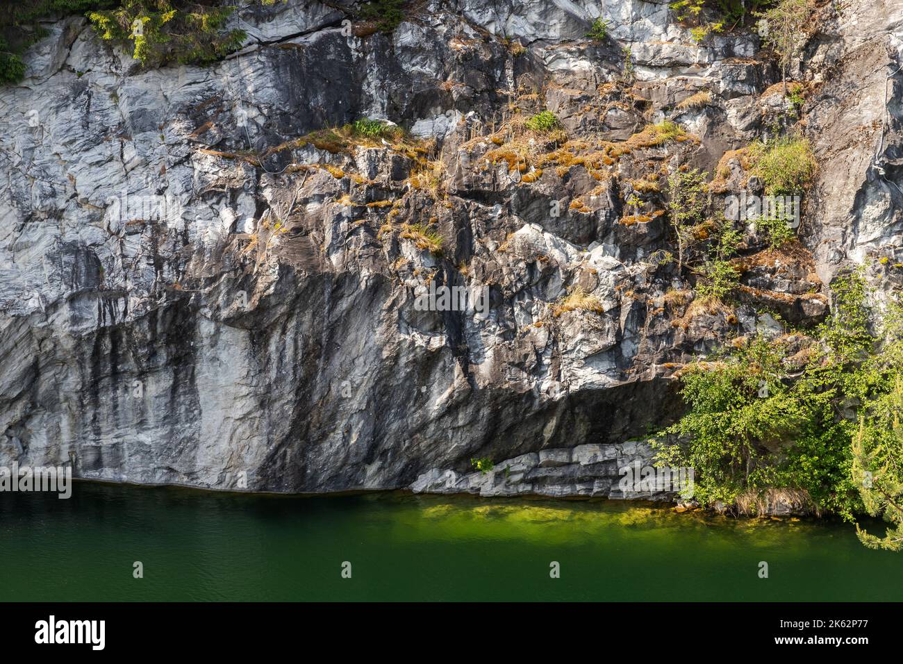 Rocky coast, natural background photo taken at the former marble quarry ...