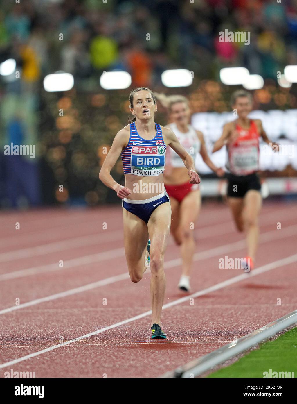 Elizabeth Bird participating in the 3000m steeplechase of the European ...