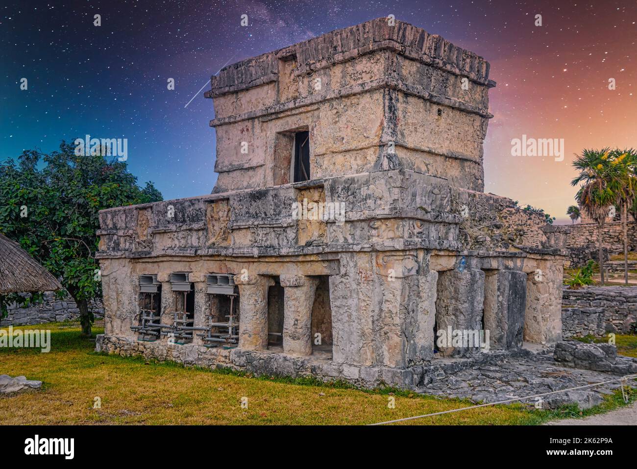 Temple of the frescos, Mayan Ruins in Tulum, Riviera Maya, Yucatan ...